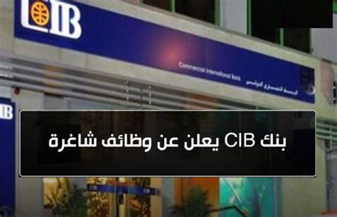 وظائف البنك التجارى الدولى Cib للمؤهلات العليا الان الكترونياً