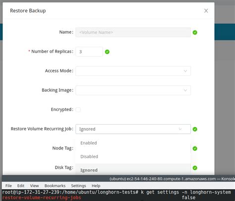 Improvement Backup And Restore Recurring Jobs On Ui · Issue 5009