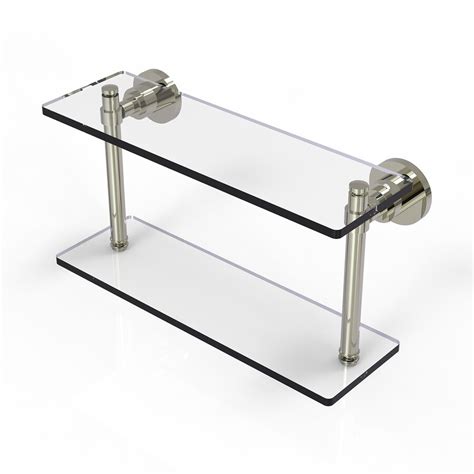 Shop Allied Brass Washington Square 2 Tier Polished Nickel Brass