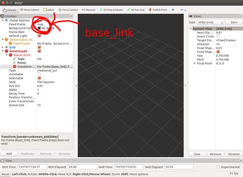 C Ros Rviz How To Visualize A Point Cloud That Doesnt Have A Fixed Frame Transform Stack