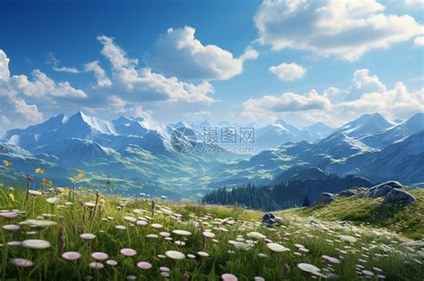 清新自然风景插画图片下载 正版图片600455124 摄图网