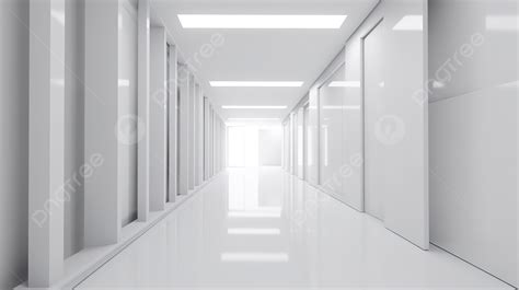 흰색 건축 디자인 3d 일러스트와 함께 매끄럽고 현대적인 복도 복도 현관 통로 배경 일러스트 및 사진 무료 다운로드