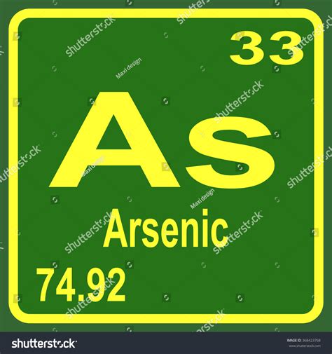 Periodic Table Elements Arsenic Vector De Stock Libre De Regalías