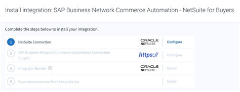 Install The Sap Business Network Commerce Automation Netsuite Quickstart Integration Template