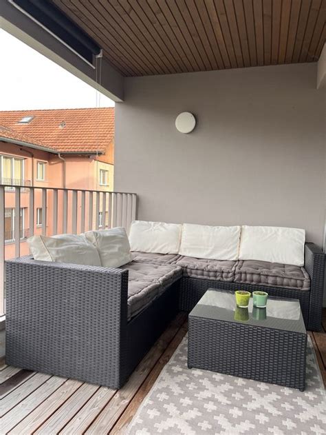 Polyrattan Lounge Sofa Ecklounge Gartensofa Set Gebraucht In Rain Für