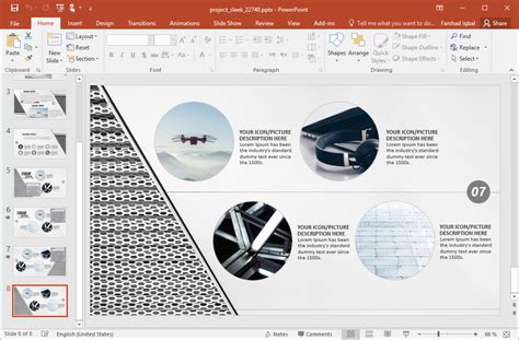 Project Sleek Presentation Template For PowerPoint