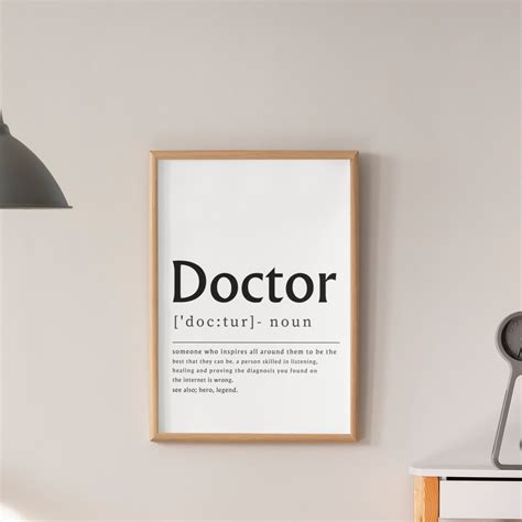 Doctor Definition Print Doctor Poster Doctor T T For Doctor