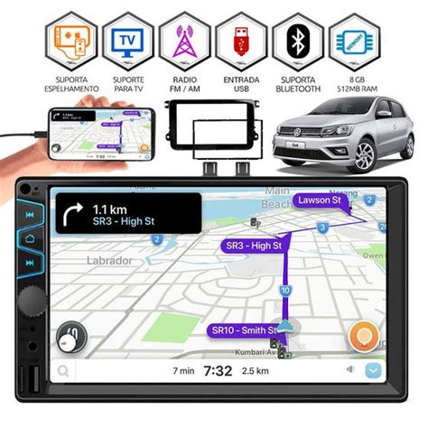 Central Multimídia Volkswagen Gol G8 2020 A 2022 Espelhamento Aplicativos Spotify Bt Usb Sd