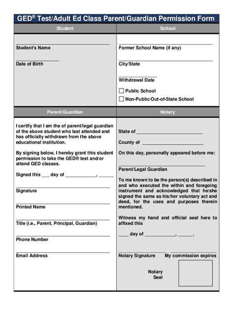 Fillable Online Certificate Of Consent To Participate Form Ged Fax