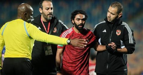 نقل حسين الشحات إلى المستشفى بسبب إصابة مباراة سيمبا وخضوعه للأشعة