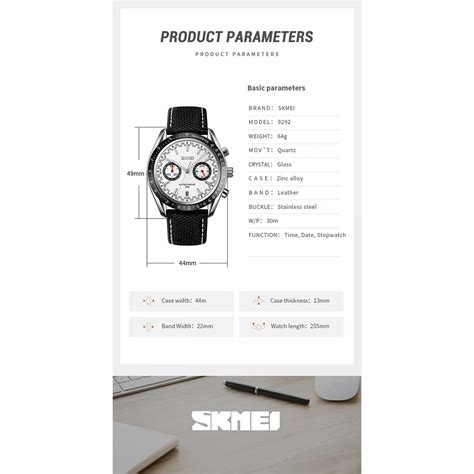 SKMEI Jam Tangan Analog Tachymeter Waterproof Black Black JakartaNotebook
