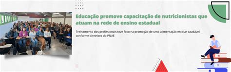 Educação promove capacitação de nutricionistas
