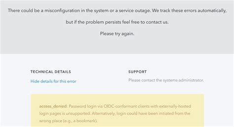 Expired Login Page Error Auth Community