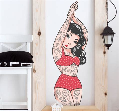Vinilo Dibujo Pinup Tatuajes Kinder Art Illustration Projects