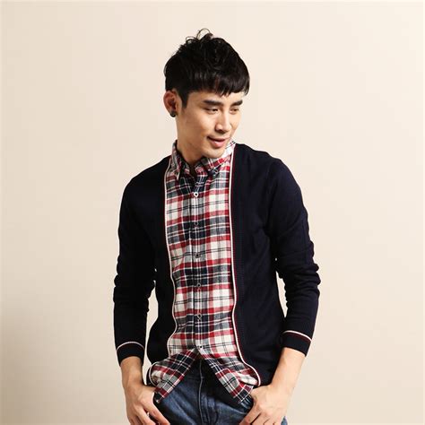 Tonyjeans汤尼俊士格子拼针织套头毛衣tonyjeans旗舰店
