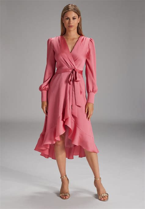 Swing Volant Aus Strukturiertem Vestido Informal Pinkrosa Zalandoes