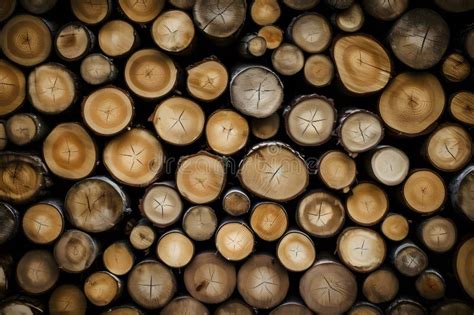 Log Trunks Wood Background Logging Wood Industry Wide Banner Or