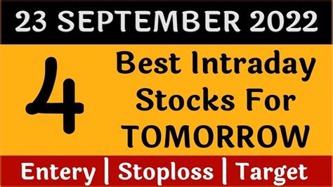 Best Intraday Stocks For Tomorrow Youtube