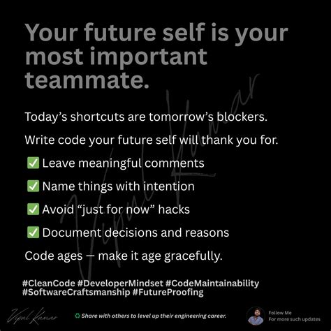cleancode developermindset codemaintainability softwarecraftsmanship… vipul kumar
