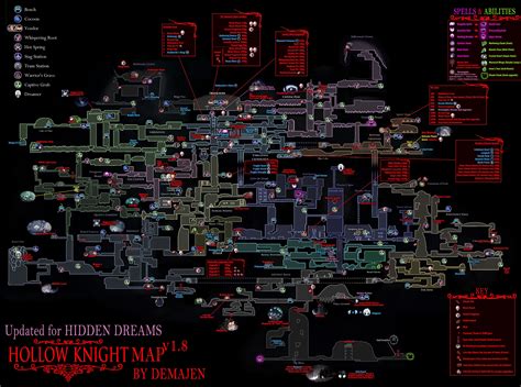 Hollow Knight Maps Of Hallownest Knight Game Level Design Map