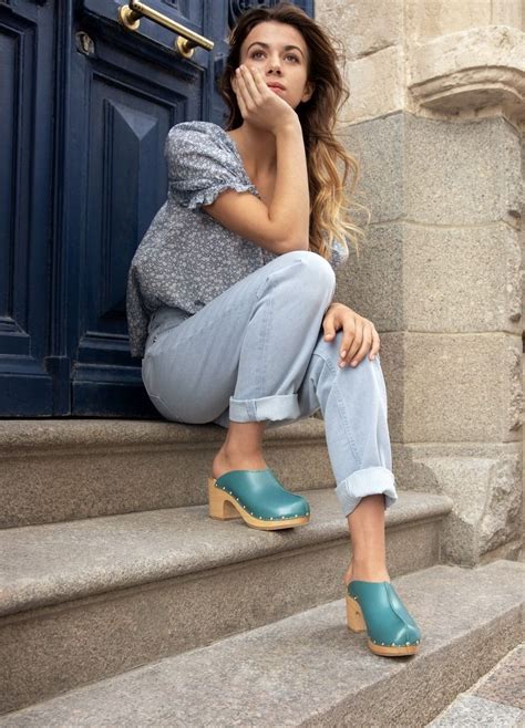High Heel Clogs Outfits Heeled Clogs Outfit High Heels Outfit Socks