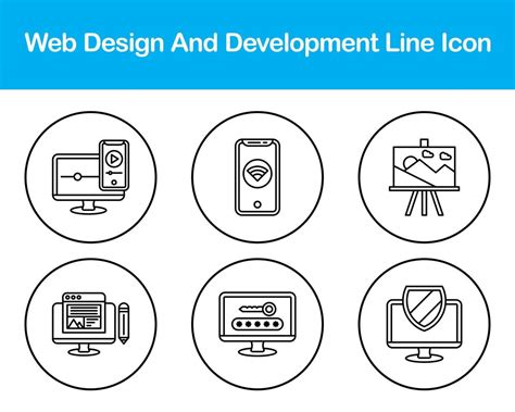 Web Design And Development Vector Icon Set 21457633 Vector Art At Vecteezy