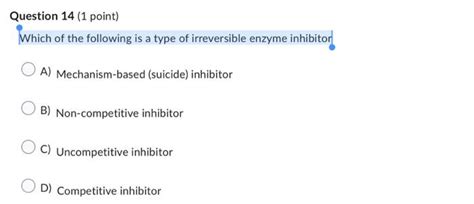 Solved Which Of The Following Is A Type Of Irreversible