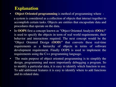 ppt object oriented programming language oop powerpoint presentation id 6992522