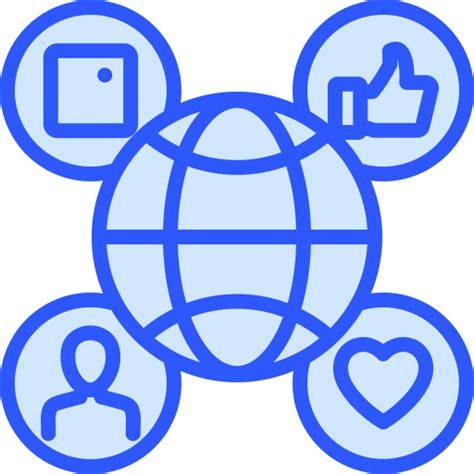 Social Media Marketing Generic Blue Icon