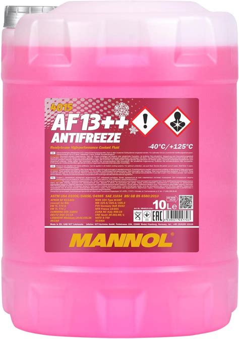 MANNOL Anticongelante MN4015-10 AF13++ High Performance G12 Rojo 10 ...