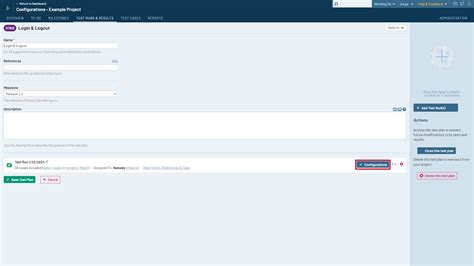 Configurations Testrail Support Center