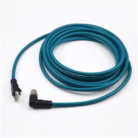 Ethercat M12 X Code Right Angle To Rj45 Cat6a Flexible Waterproof Cable