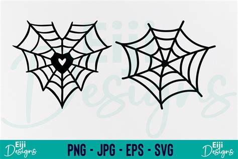 Heart Spider Web Svg Clipart Halloween Graphic By Eiji Designs