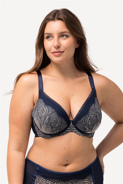 Blue Lace Bra Plus Sizes Ulla Popken