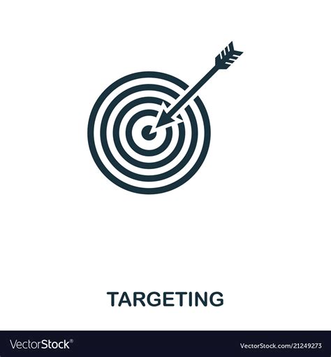 Targeting Icon Line Style Design Ui Royalty Free Vector
