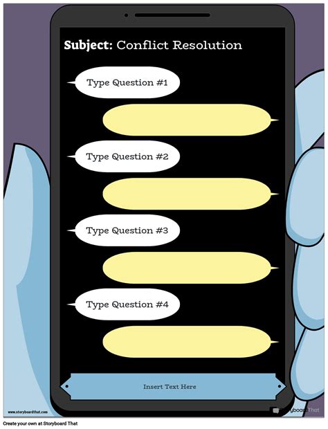 Conflict Resolution Worksheets Free From Storyboard That