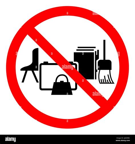 Keep Area Clear Symbol Sign On White Background Stock Vector Image