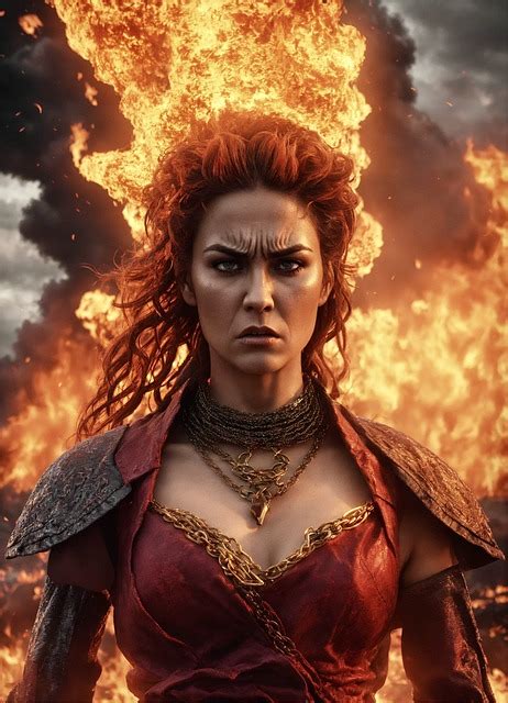 Download Ai Generated Woman Fire Royalty Free Stock Illustration Image Pixabay