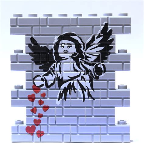 Graffiti Wall Angel Hearts