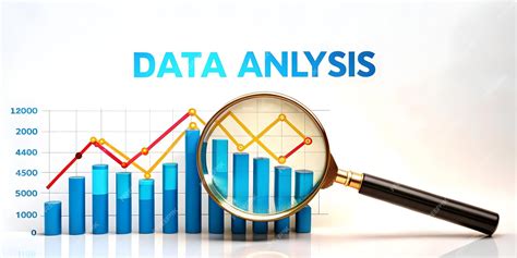 3d Floating Graph And Magnifying Glass With Market Analysis Text Concept As A Dynamic Vector