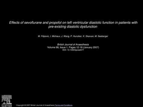 Effects Of Sevoflurane And Propofol On Left Ventricular Diastolic Function In Patients With Pre