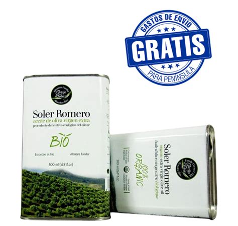 Soler Romero Bio Aceite Ecológico Caja De 12 Latas De 500 Ml La