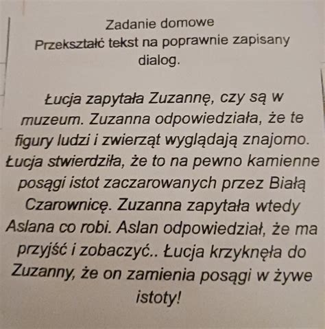 Proszę o pomoc z tym zadaniem Z góry dziękuję Brainly pl