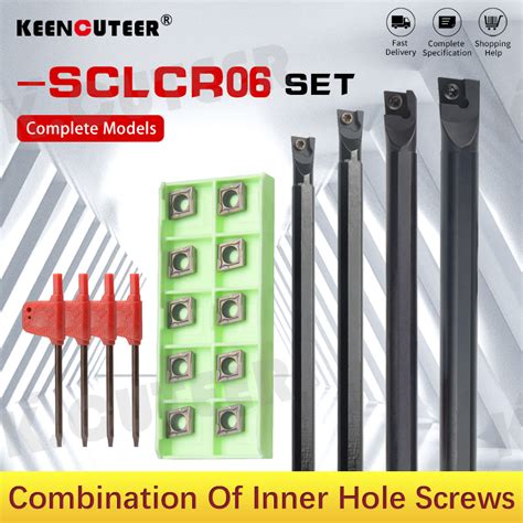Sclcr Bore Turning Tool Sets Lathe Boring Bars Ccmt Carbide Insert Cnc