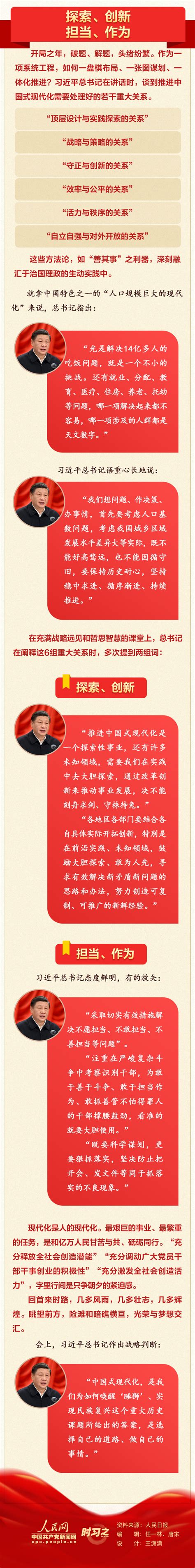 “探索、创新”“担当、作为” 开年第一课习近平提到这两组词 独家稿件 中国共产党新闻网
