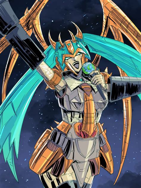 Hatsune Mikuron [miku X Unicron] Transformers Artwork Transformers Art Transformers Cybertron