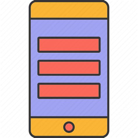Mobile Text Screen Internet Phone Icon Download On Iconfinder