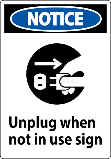 Do Not Unplug Prohibition Sign With Silhouette Of Electric Plug