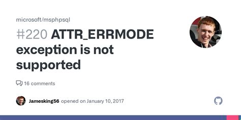 Attrerrmode Exception Is Not Supported · Issue 220 · Microsoft