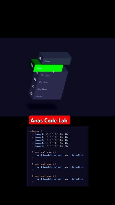 Html Css 3d Menu Navigation Bar Webdesign Coding Html Webdevelopment Navigationbar